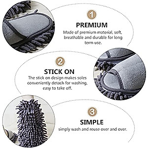 Holibanna 1 Pair Slippers Cleaning Slipper House Floor Cleaning Mop Anti-skid Footwear Mop Socks Mop Shoes for Floor Mops for Floor Cleaning Get Rid of Periods Lovers Indoor Cotton Soles