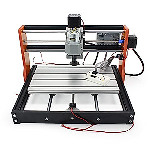 RATTMMOTOR Upgrade 3018 PRO CNC Wood Router Machine Kit 3 Axis GRBL DIY Mini CNC Engraver Milling Machine+Offline Controller+Emergency Stop and Limit Switch for Cutting Plastic Acrylic PVC PCB Wood