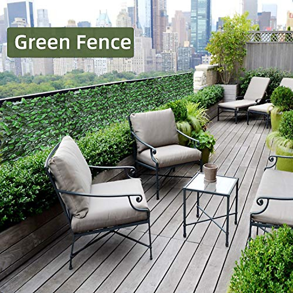 Artificial Ivy Privacy Fence Screen, Privacy Wall, Privacy Screen, Artificial Faux Ivy Hedge Leaf & Vine Privacy Fence Wall Screen, Outdoor Decoration, Garden, Yard (120 x 40 Inch, Peach Leaf)