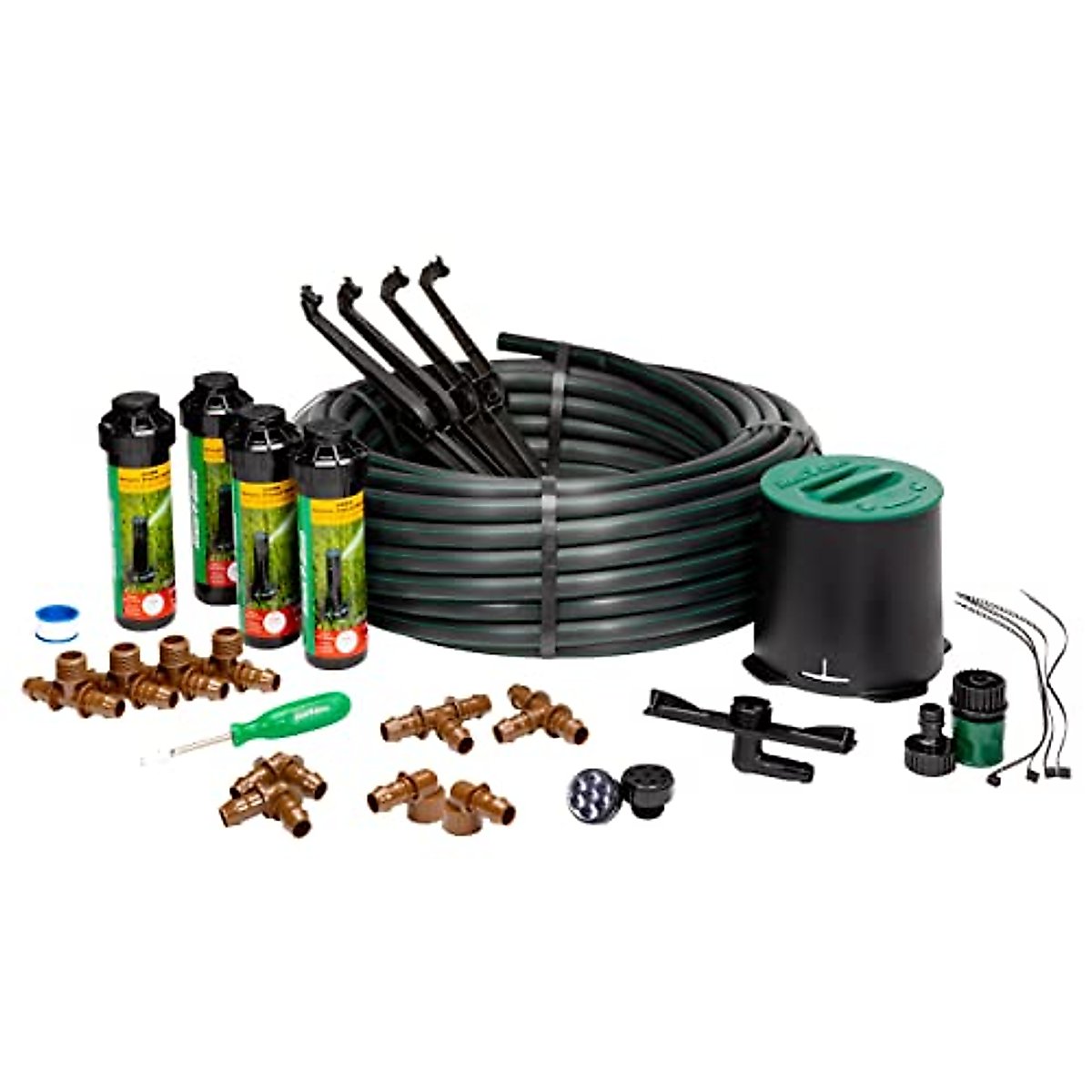Rain Bird 32HE In-Ground Pro Rotor Pop-up Sprinkler System Kit with Click-N-Go Garden Hose Connection
