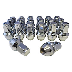 Set of 24 Eisen 14x2.0 One-Piece Chrome OEM Factory Style Lug Nuts for 2000-2014 Ford F-150 F150 Expedition Lincoln Navigator Factory Stock Wheels