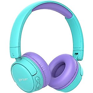 gorsun Kids Bluetooth Headphones with MIC, Children's Wireless Headphones with Microphone 85dB Volume Regulator Stereo Over-Ear Kids Headsets Earphones for Boys,Girls,Toddler,Youth