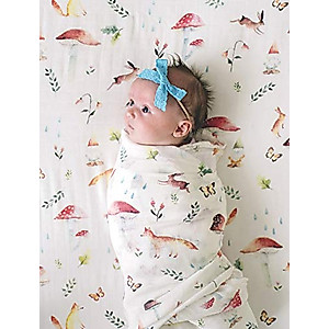 Loulou Lollipop Soft Baby Swaddle Blanket Muslin Wrap Receiving Blanket for Newborn to Toddler Girl and Boy, Large 47” by 47” - Woodland Gnome…