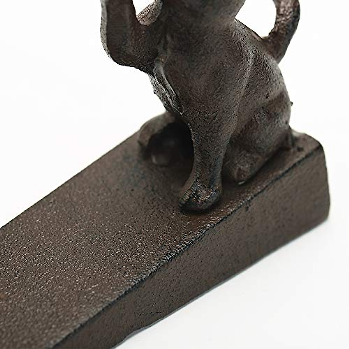 Sungmor Heavy Duty Cast Iron Cat Door Stops | Decorative Cute Animal Statue Metal Door Stopper Wedge with Non-Slip Mat | Solid & Antique Style Windproof Door Holder for Patio Yard Garden Farmhouse