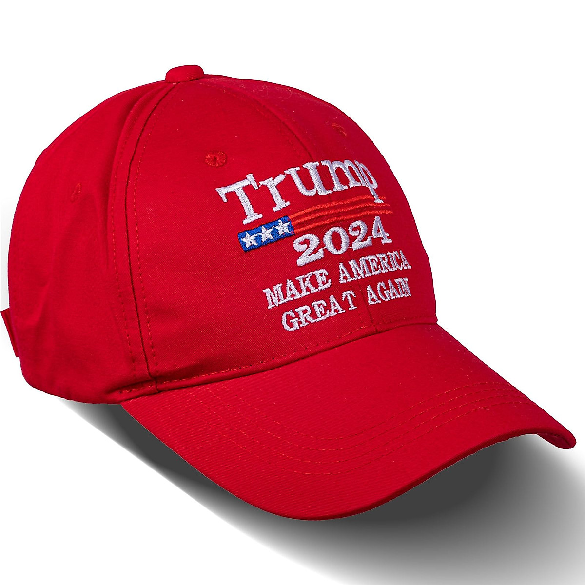 2024 MAGA Hat Make America Great Again Hat, Slogan with USA Flag Cap Adjustable MAGA Hats for Men wonen Baseball Cap (Cotton, Red)
