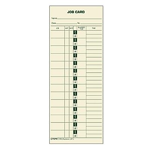 TOPS Job Cards (Replaces L-61, 15-800622), 1-Sided, 3-1/2" x 9", Manila, Green Print, 500-Count (1258)