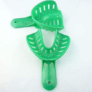 Dental Impression Trays Perforated Plastic Autoclavable 12Pcs Teeth Holder Upper & Lower for Adults and Child Multicolor