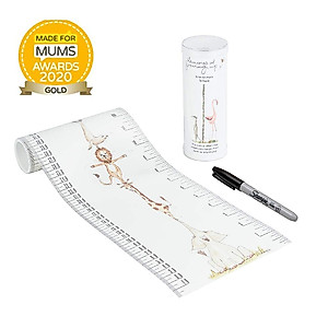 TALLTAPE - Portable Roll-up Height Chart Plus 1 Sharpie Marker Pen to Measure Children Growth from Birth, Choice of 10 Designs, a Memento for Life (Luxury Wild Animal, Large Talltape)