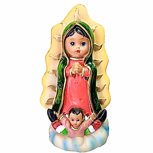 Virgen De Guadalupe 5" Inch Statue Religious Figure