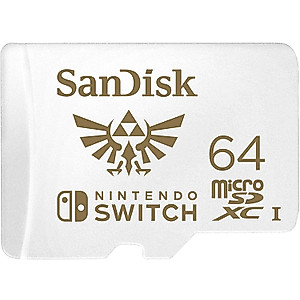 SanDisk Nintendo Switch 64GB SD Card (2 Pack) Works with Nintendo Switch OLED Model (SDSQXAT-064G-GNCZN) U3, Class 10, 4K UHD Bundle with 1 Everything But Stromboli MicroSDXC & SD Memory Card Reader