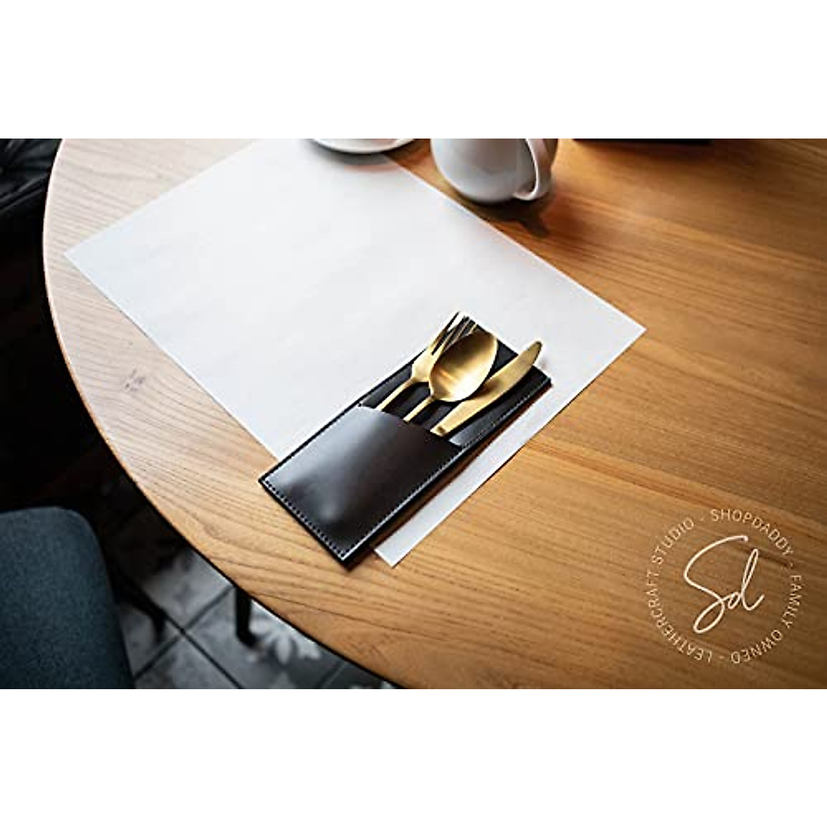 Custom Personalized Leather Cutlery Organizer-Utensil Holder, Utensil Organizer, Silverware Holder, Cutlery Holder, Spoon and Fork Holder, Silverware Sleeves, Flatware Holder, Cutlery Wrappers