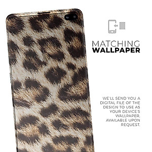 DesignSkinz Leopard Furry Animal Hide Protective Vinyl Decal Wrap Skin Cover Compatible with The Samsung Galaxy S20 (Screen Trim & Back Glass Skin)