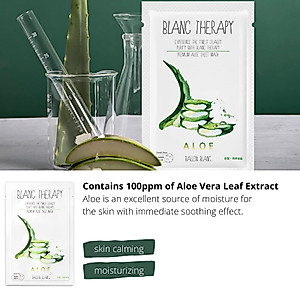 BALLONBLANC | Blanc Therapy Premium Sheet Masks | Relaxing Spa Self Care Gifts | Moisturizing Aloe and Vitamin, Skin Nutritional Korean Facial Masks for All Skin Types | 6 Masks