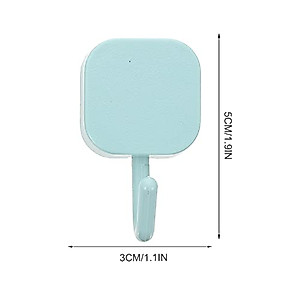 Homoyoyo 60pcs Sticky Key Holder Hooks Entryway Coat Xcm Self Hangers Heavy Office for Nail Hanging Hallway Utility Multipurpose Towel Square Bags Coats Bathroom Hat on No Drilling Wall