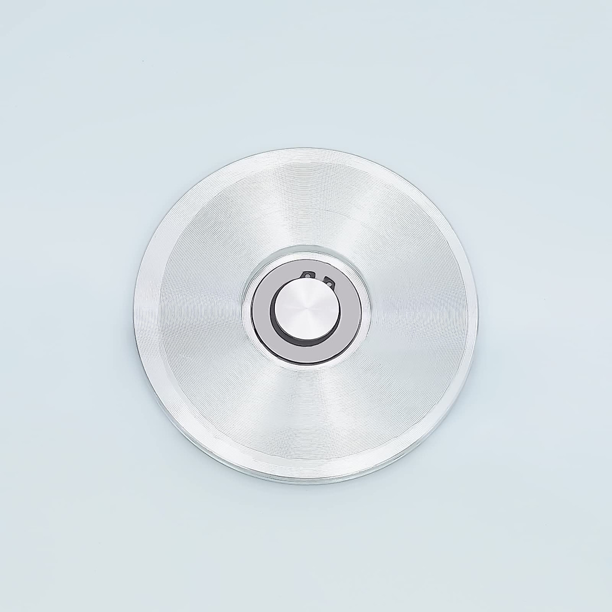 Turntable Dining Table Centerpiece Tabletop Rotating Tray Glass Turntable with Aluminum Alloy Bearing Smooth Swivel Serving Plate Tempered Glass Dining Table for Home Restaurant(Diameter 28 inch)