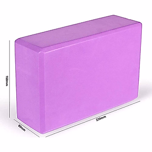 Pigbajie Yoga Blocks 9x6x3, 2 Pack High Density Yoga Brick Foam Blocks to Improve Strength, Flexibility and Balance, Light Weight and Non-Slip Surface, Pilates and Meditation (Gemstone Blue)