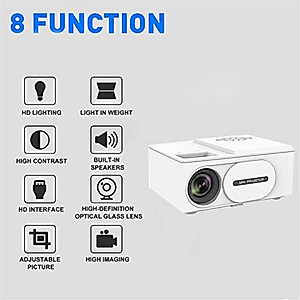 QFWCJ Portable Mini Projector PTY60 Support 1080P LED Home Theater Media Mobile Player Home Office Video Projector (Color : Black Mirroring, Size : 139 * 102 * 63mm)