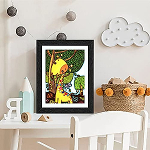 Eiqer Kids Art Frames, Front Opening Kids Art Display Frames 8.5x11, kids Art Frames Front Opening, A4 Art-Work, Storage Frames, Crafts, Drawing for Kids Drawing Crafting (Black, Set of 2)