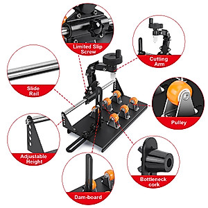 Glass Bottle Cutter Kit, FIXM DIY Glass Cutter for Bottles with Adjustable Width, DIY Any Art-Ware with a Complete Set of Accessories