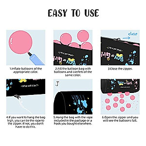 UNIIDECO Gender Reveal Balloon Drop Bag Boy or Girl What will it be? Baby Sex Reveal Pink And Blue Balloons Party Decorations Kit Supplies Favors