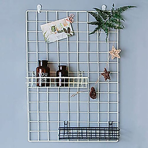 Prettyia 3 pieces Metal Wire Basket Rack Mountable Wire Organizer Storage Flower Pot Display Decor