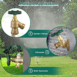 Dreyoo 2 Pack Outdoor Faucet Handles, Oval Spigot Handles Compatible with Arrowhead PK1290, 12 Point Faucet Knob for Outside Hose Bibb, Garden Valves and Frost Proof Wall Hydrants (Green)