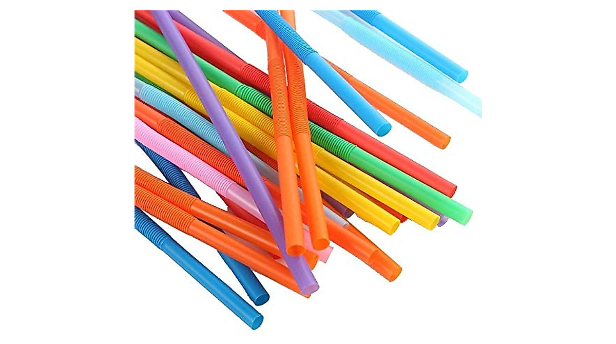 Bendy Multi-Colored Flexible Straws - 100pk Party & Craft