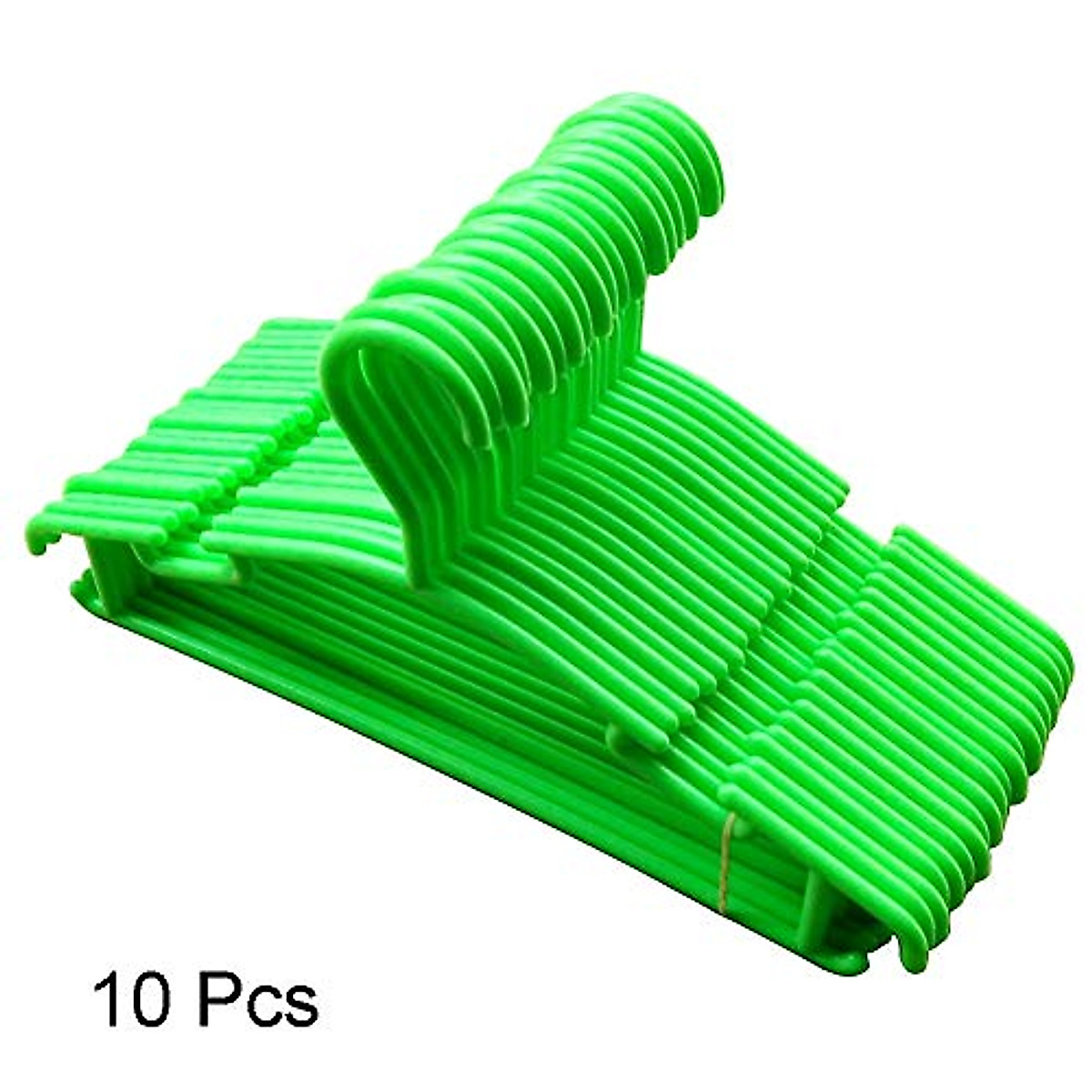 Clothes Hanger 10pcs Children Home Organizer Hook Wet Dry Tool Kids Anti Slip Coat Store Hotel Solid Toddler Baby Portable(Green)