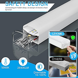 LZHOME LED Hexagon Garage Light: Upgraded 10-100% Dimmable LED Garage Hexagon Lights, 25 Packs LED Light, 26400LM Super Bright Ceiling Honeycomb Hexagon LED Lights for Garage Gym Basement Hair Salon