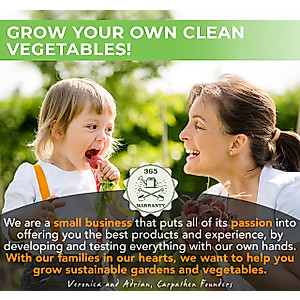 CARPATHEN Drip Irrigation Kit - Adjustable Premium Garden Watering System for Raised Garden Bed, Yard, Lawn + 6 pcs Drip Irrigation Parts - 3 x Female Thread Adapter + 3 End Plugs for 5/16 Mainline