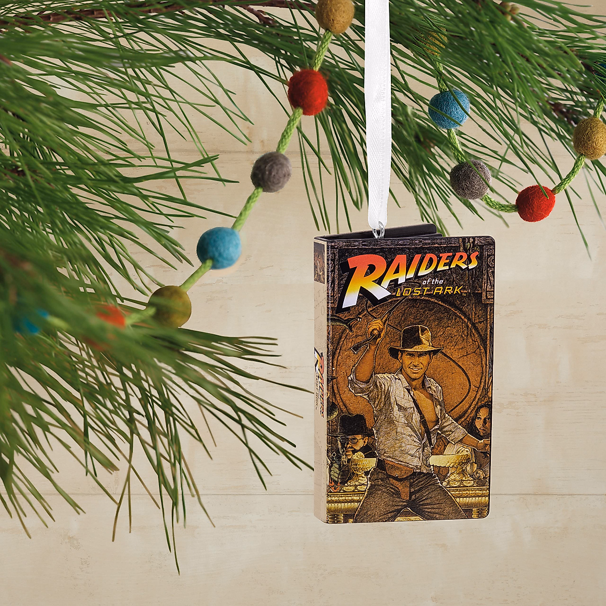 Hallmark Indiana Jones Movie Retro Video Cassette Case Plastic Christmas Ornament (0003HCM1096)