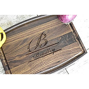Brew City Engraving - Personalized & Custom Laser Engraved Walnut Cutting Boards - Monogram, Wedding & Family Themed Designs