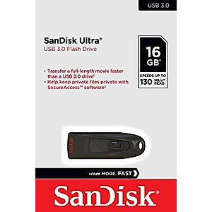 SanDisk Ultra 16 GB USB 3.0 Flash Drive Up to 100MB/s- Old EOL Model