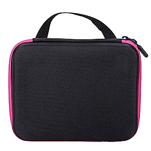 Focket Diamond Painting Storage Case,30 Slots Double Seal Embroidery DIY Nail Art Craft Storage Beads Display Storage Box Suitcase Design Jewelry Organizer for Earrings,Essential Oils,etc(Red Rose)