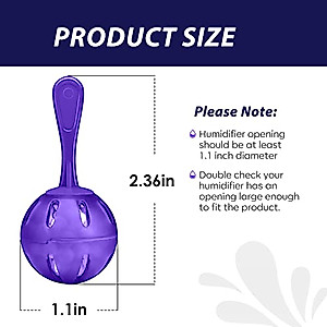 Ganteny 15 PCS PC-1 Humidifier Tank Cleaning Ball Compatible with ProTec Kaz All Warm & Cool Mist Humidifiers, Filters Mineral Deposits, Purifies Water, Eliminates White Dust and Odor (Purple)