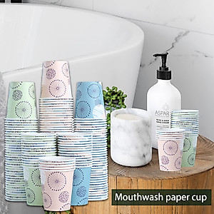 Clawsoff [300 Pack 3 oz Paper Cups, Disposable Bathroom Cups, Small Mouthwash Cups, Mini Paper Cups 3 Ounce for Bathroom