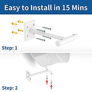 Speaker Mount Bracket for Sonos Era 300 Wall Mount Shelf with Kits Easy to Install - Metal Speaker Mount Mounting Bracket Compatible with Sonos Era 300 Mount for Saving Space, White