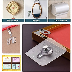 VESTURA Adhesive Wall Hooks for Wall Without Drilling, Self Adhesive Hooks for Wall Heavy Duty Strong Nail Free for Hanging Photo Frame, Wall Clock, Kitchen Accessories Items(Round Hook - 15)