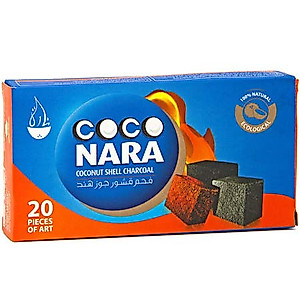 Gold Star* Electric Charcoal Fast Starter, Fire Burner Stove for Hookah, Shisha, Nargila, BBQ, Fire Starter, Coal Burn + Coco NARA Natural Coconut Shell Charcoal [ Heater & Charcoals Combo Pack ]