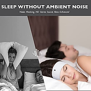 Mixiba Sleep Headphones Bluetooth Headband, Bluetooth Headband for Sleeping, Sleep Mask for Side Sleepers, Wireless Sleep Headphones for Meditation, Yoga, Insomnia, Travel, Workout, Running