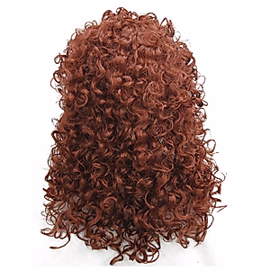 Aimole Synthetic Heat Resistant Hair Long Curly Wigs Cosplay Women Wig(130-Fox Red)