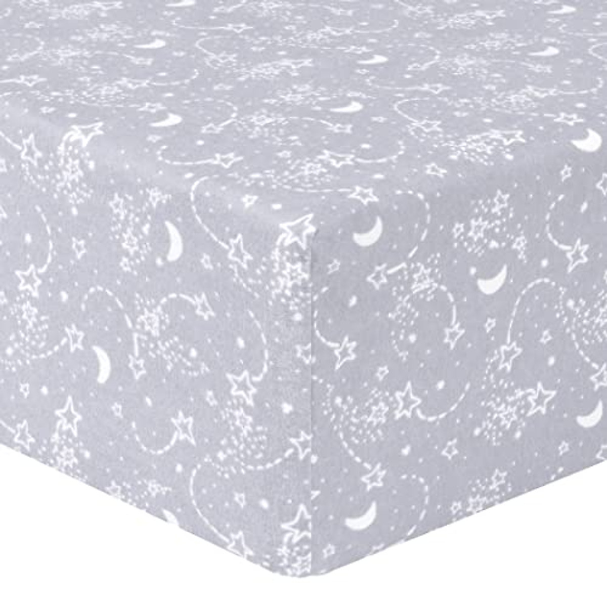 Trend Lab Stars and Moon Flannel Fitted Crib Sheet (103783)