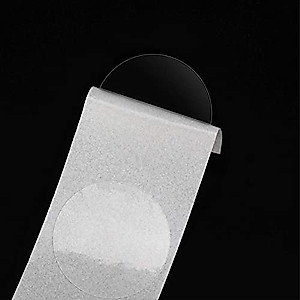 2Rolls/1000Pcs Clear Retail Package Envelope Seals 1 Inch Round Circle Wafer Seal Sticker Labels for Envelopes Box and Gift Packaging