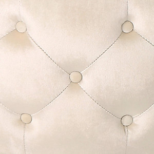 Christopher Knight Home Ivy Glam Velvet and Tempered Glass Coffee Table Ottoman, Beige, Black