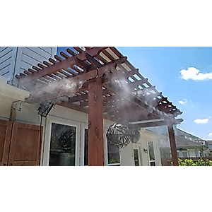 Misting Fan - Patio Mist Fan - Outdoor Mist Fan - For Residential, Commercial, Restaurant and Industrial Misting Application (18 Inch Black Fan)