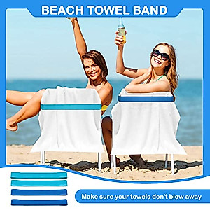 4 Pack Towel Bands for Beach, Pool & Cruise Chairs, The Better Towel Chair Clips Towel Holder Beach Towel Clips