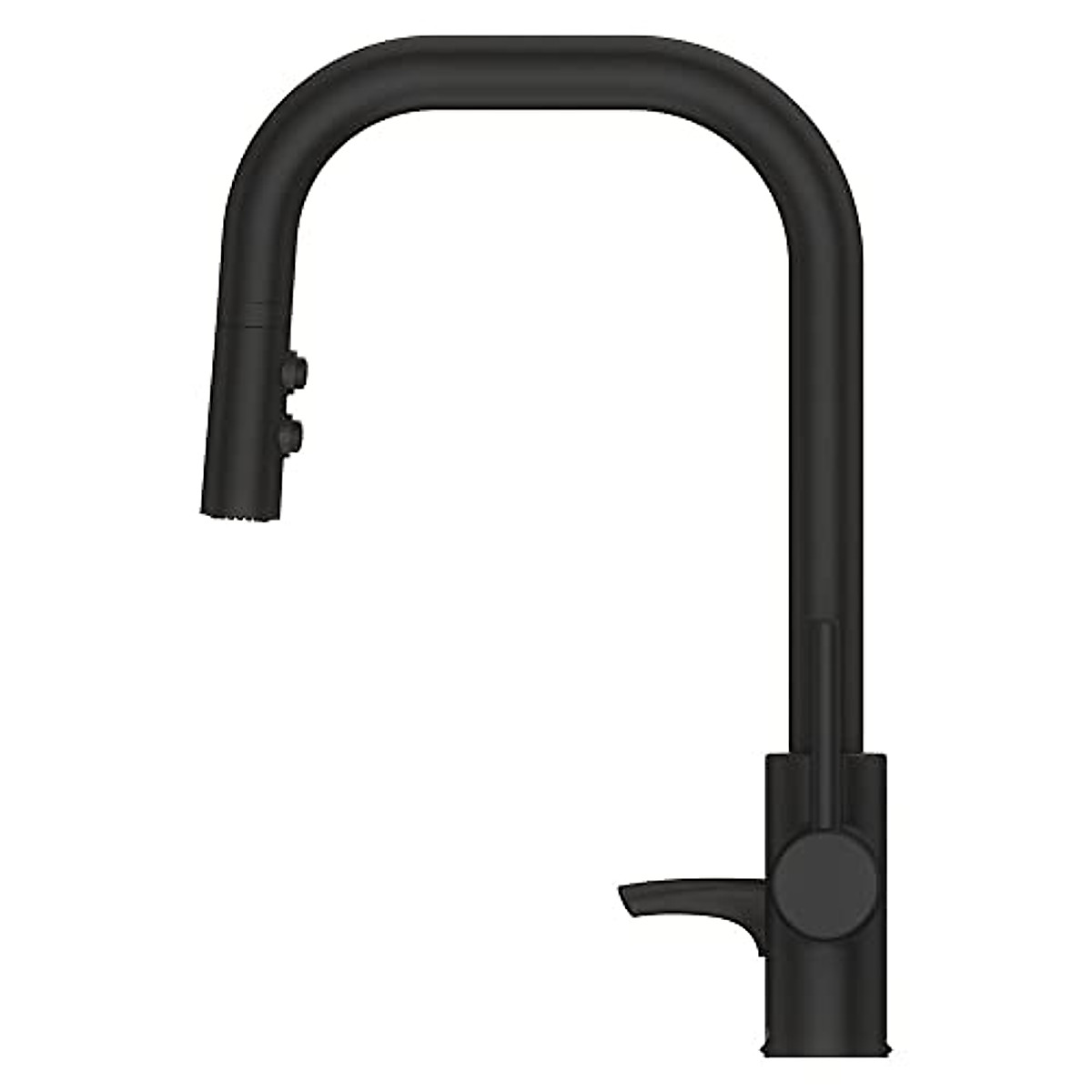 Pfister Zanna Kitchen Faucet with Pull Down Sprayer and Soap Dispenser, Single Handle, High Arc, Matte Black Finish, F5297ZNRB