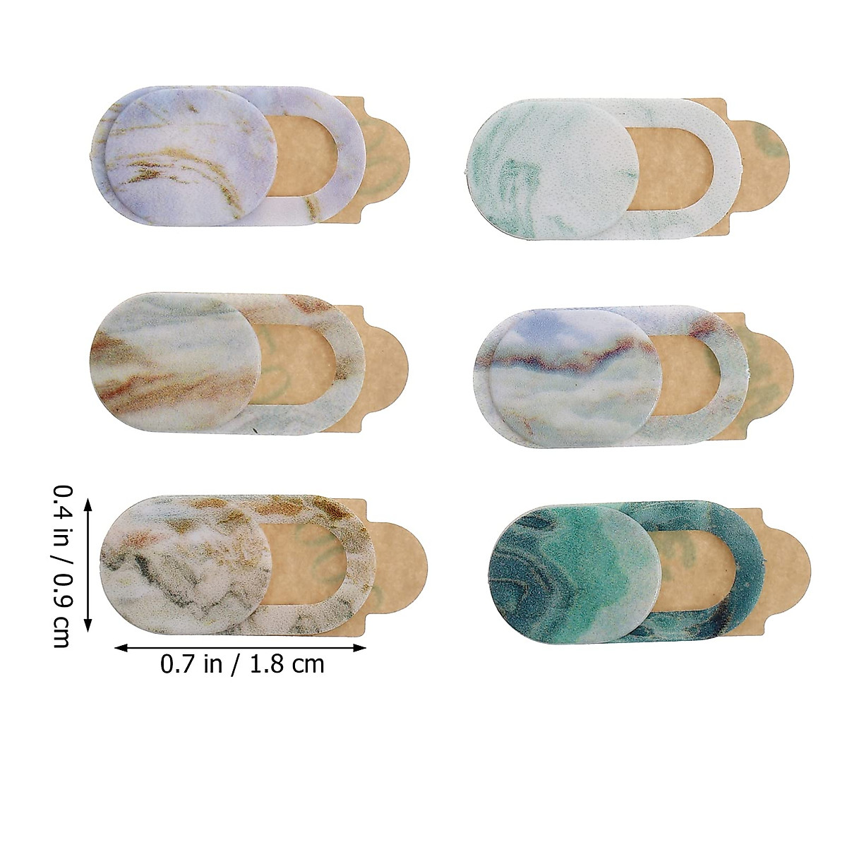 MILISTEN 6Pcs Lens Privacy Cover Smartphone Camera Slide Webcam Slider Cover Tablet Protector Anti- Peeping Covers Phone cam Cover Front Camera Protective Covers Pattern abs Camera Cover b1