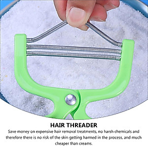 2Pcs Manual Facial Hair Removers Women Face Threaders Epilators Upper Lip Chin Cheeks Neck Portable Beauty Tools for Women (Green)