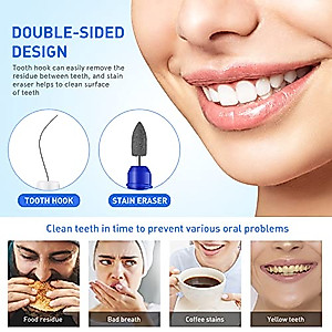 2pcs Portable Oral Dental Tooth Hook Hygeine Cleaning Molars Tool Teeth Stains Remover Plaque Remover